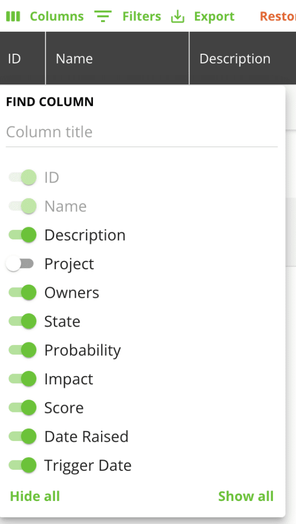 User Interface | Raidlog